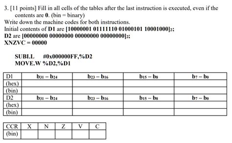 video solution [11 points] fill in all cells of the tables after the last instruction is