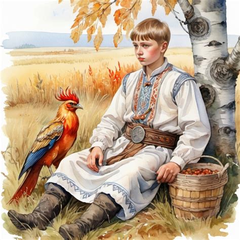 Иллюстрация Славянский парень в стиле 2d