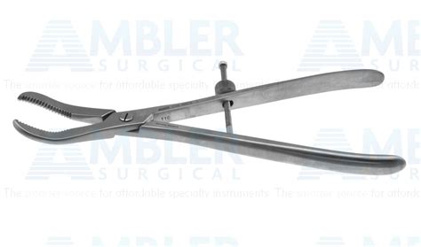 Bone Reduction Forceps 9 Curved Jaws Ring Handle With Speed Lock