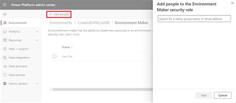 환경에서 사용자 보안 구성 Power Platform Microsoft Learn