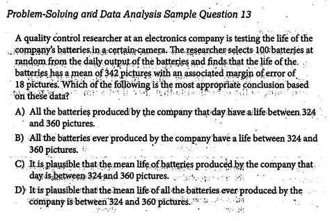 Problem Solving And Data Analysis Sample Question 13 Rdigitalsats