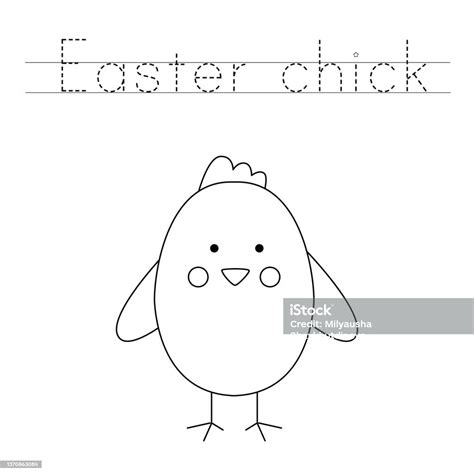 편지와 색상 부활절 닭을 추적합니다 아이들을위한 필기 연습 4월에 대한 스톡 벡터 아트 및 기타 이미지 4월 가금류 공휴일 Istock