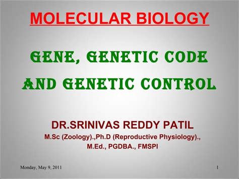 Gene And Genetic Code Ppt