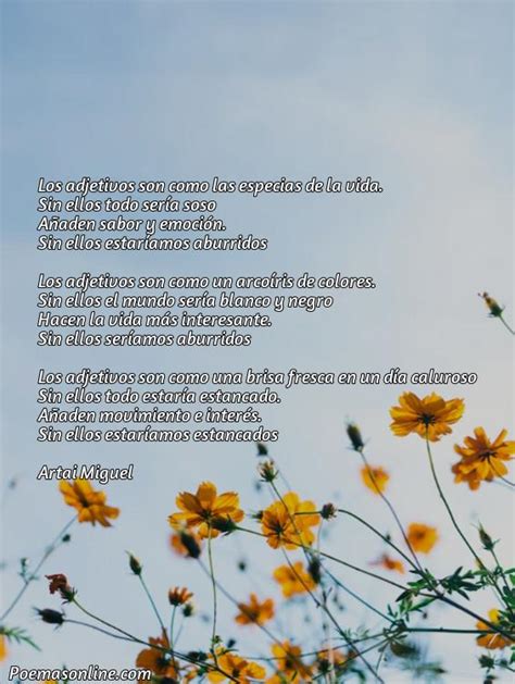 Cinco Poemas Sobre Todo Adjetivos Poemas Online