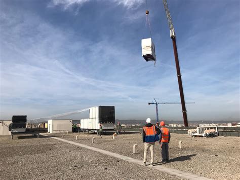 Installation Of Ahu S On The Roof Tirana University Hospital Centre Redi Sefa