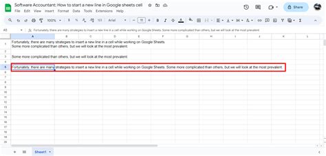 How To Start A New Line In Google Sheets Cell Software Accountant
