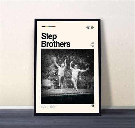 Step Brothers Poster Step Brothers Print Midcentury Art Movie Poster