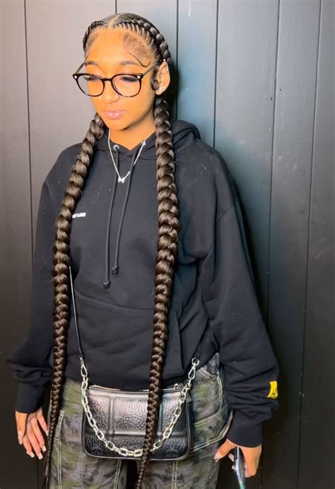 Two Braids Black Women