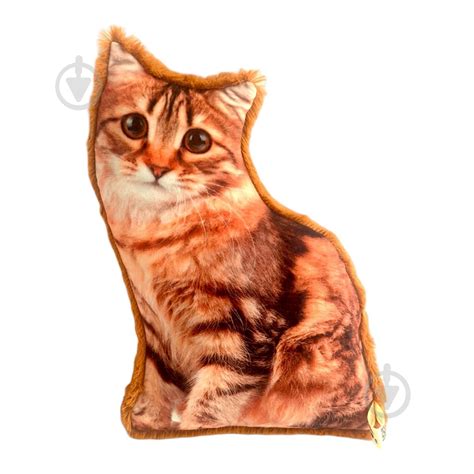 ᐉ Декоративний виріб Подушка обіймашка Киця 23x43 см коричневий Анна • Краща ціна в Києві