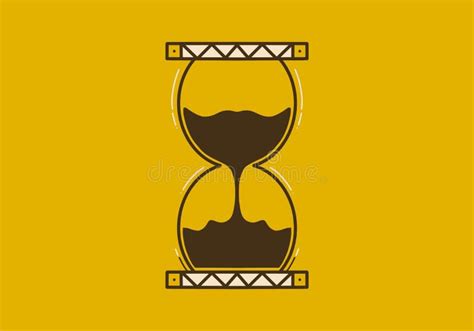 Vintage Art Illustration Of The Vintage Hourglass Stock Vector