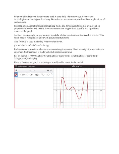 Math 1201 D A U3 Math 1201 D A U3 Discussion Assignment Polynomial And Rational Functions