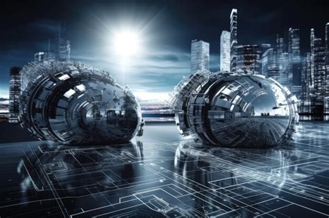 Premium Ai Image Digital Technology And Engineering A Digital Telecommunications Notion Is