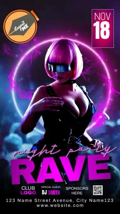 Rave Party Flyer Template Postermywall