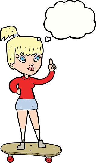 말풍선이 있는 스케이터 여자아이 만화 캐릭터 그리기에 대한 스톡 벡터 아트 및 기타 이미지 그리기 낙서 드로잉 말풍선 Istock