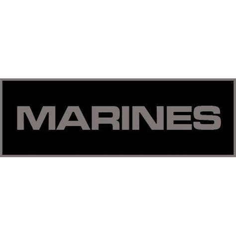 Marines Patch Small Black Mcs