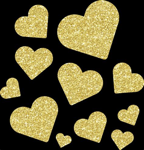 Download Gold Glitter Hearts Pattern Wallpapers Com