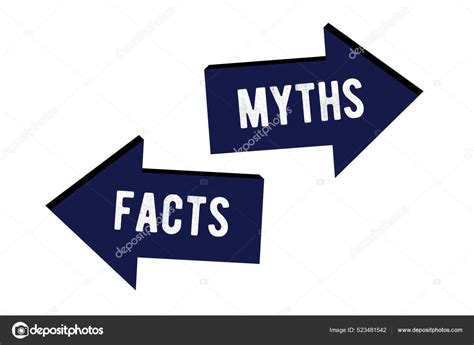 Myths Facts Vector Illustration White Background Thin Line Speech Bubbles Stock Vector By