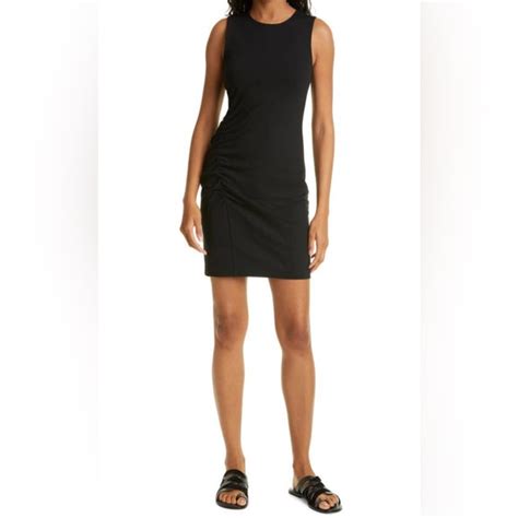 Club Monaco Dresses Club Monaco Side Seam Ruched Black Mini Dress