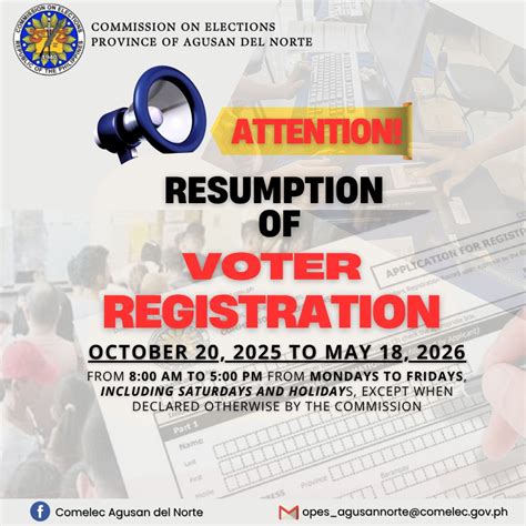 🗳️ 𝐕𝐨𝐭𝐞𝐫 𝐑𝐞𝐠𝐢𝐬𝐭𝐫𝐚𝐭𝐢𝐨𝐧 Comelec Opes Agusan Del Norte Facebook
