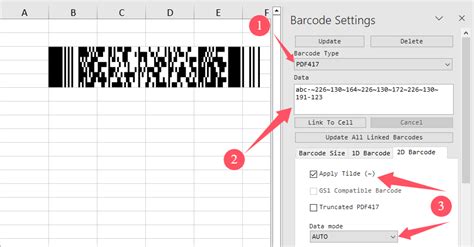 How To Convert Unicode Text To 2d Barcode In Excel Using 2d Barcode Generator Excel Add In