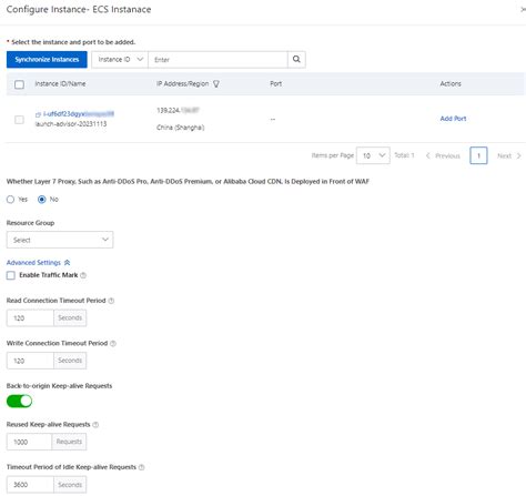 How To Enable Waf Protection For An Ecs Instance Web Application Firewall Alibaba Cloud