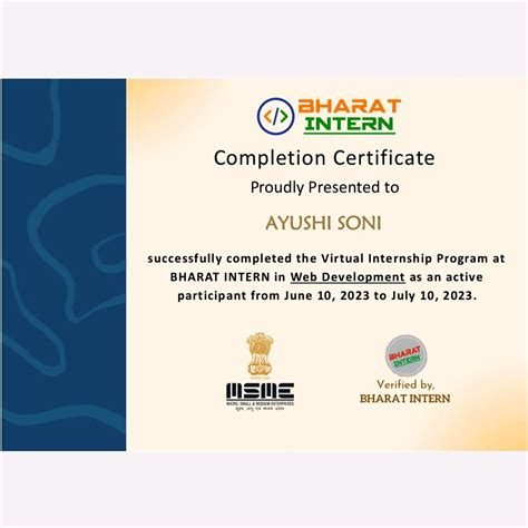 Ayushi Soni On Linkedin Bharatintern Bharatintern Webdevelopment