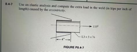 Solved 4 7 Use An Elastic Analysis And Compute The Extra