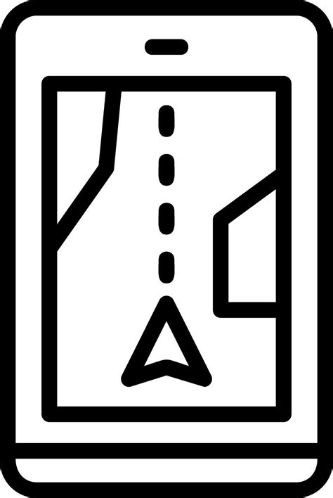 Car Navigation System Outline Style Icon 57069420 Vector Art At Vecteezy