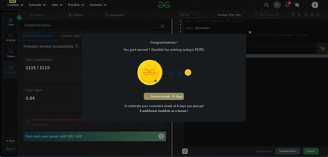Siva Shankar Juthuka On Linkedin Geekstreak2024 Geeksforgeeks Codingchallenge Dailypractice