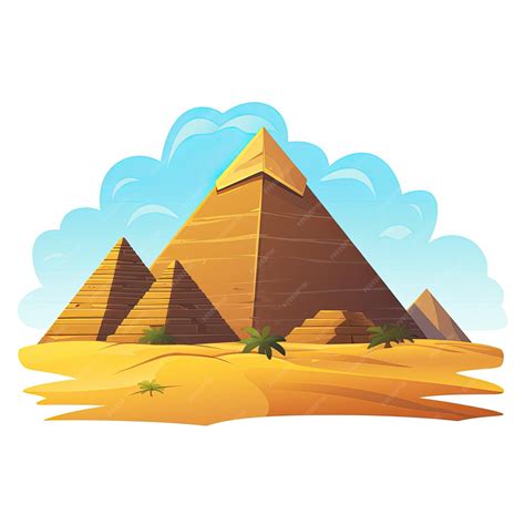 Premium Photo Egypt Pyramids Cartoon Graphics Vector Illustration