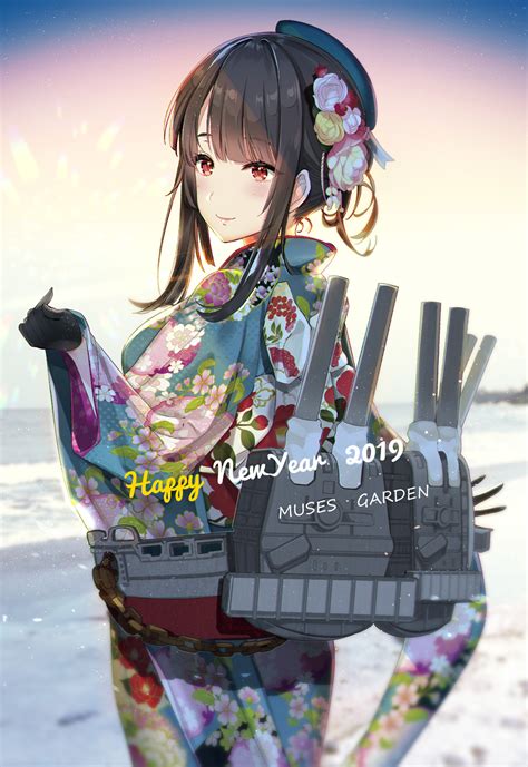 Safebooru 1girl 2019 Bangs Beret Black Gloves Black Hair Blue Hat