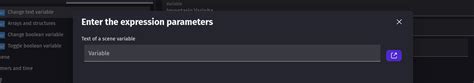 Cant Insert A Variable In Events Using The Button Thats Open The