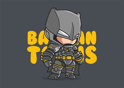 Cute Batman Illustration Icon Vector Flat Cartoon Style 16005912