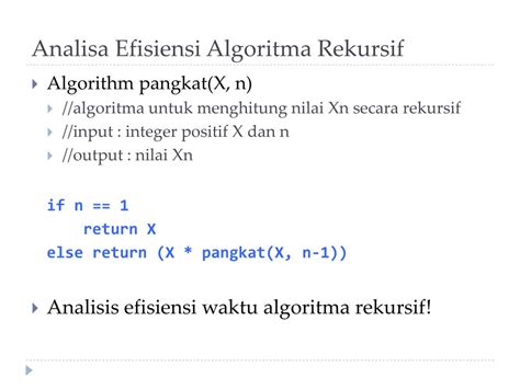 Ppt Design And A N Alysis Of Algorithm Recursive Algorithm Analysis