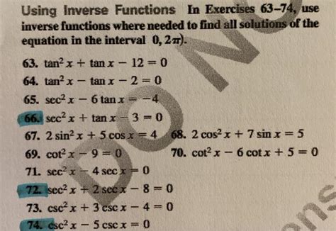 Solved Using Inverse Functions In Exercises 63 74 Use