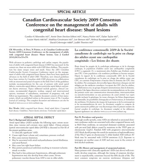 Canadian Cardiovascular Society Consensus Conference On The Management