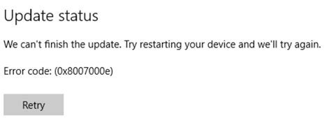 Solved How Do I Fix Windows Updates Failed With Error 0x8007000e