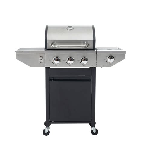 Propane Grill 3 Burner Stainless Steel Bbq Gas Grill With Side Burner