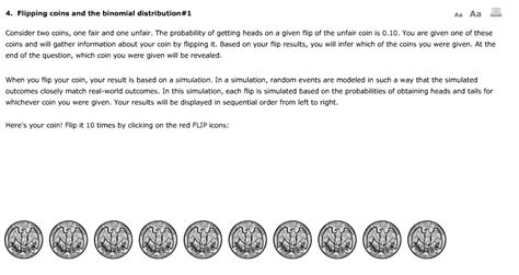 Solved Flipping Coins And The Binomial Distribution1