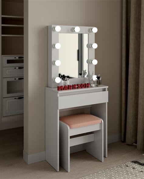 ᐉ Столик з дзеркалом та підсвіткою Ms639 Білий • Краща ціна в Києві Україні • Купити в Епіцентр