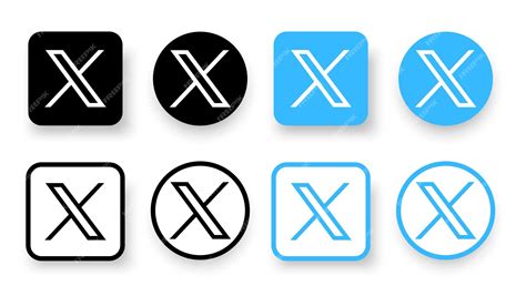 트위터 새 로고 트위터 아이콘 트위터 X 로고 벡터 프리미엄 벡터