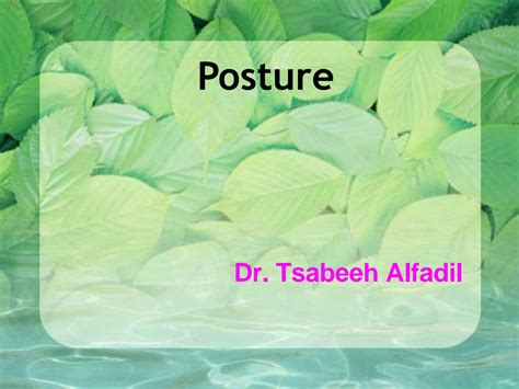 Solution Assessment Of Posture Studypool