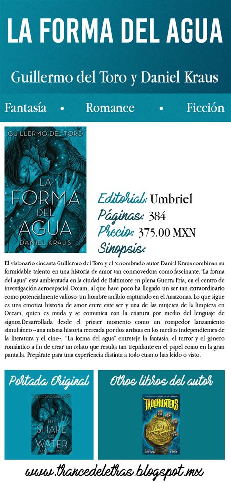 Trance De Letras Reseña La Forma Del Agua De Guillermo Del Toro Y