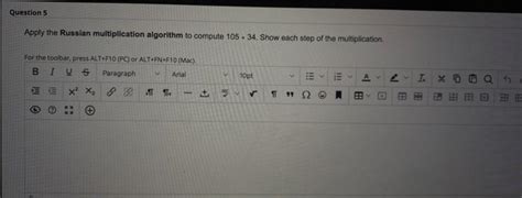 Apply The Russian Multiplication Algorithm To Compute