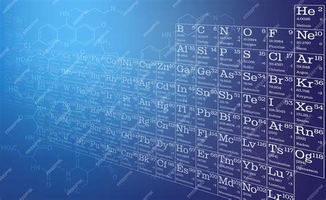 Premium Vector Vector Illustration Of The Periodic System Of Elements In Perspective With Formulas