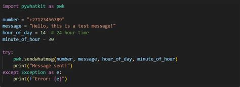 bonga dumakude on linkedin simple python code to schedule whatsapp messages using pywhatkit module