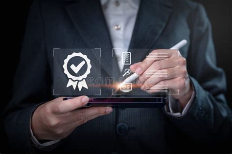 Businessman Working With Iso Certification And Standardization Guarantee Standards Iso