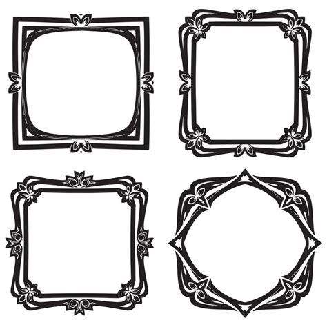 Elegant Floral Frames Decorative Borders Set 67333539 Vector Art At Vecteezy