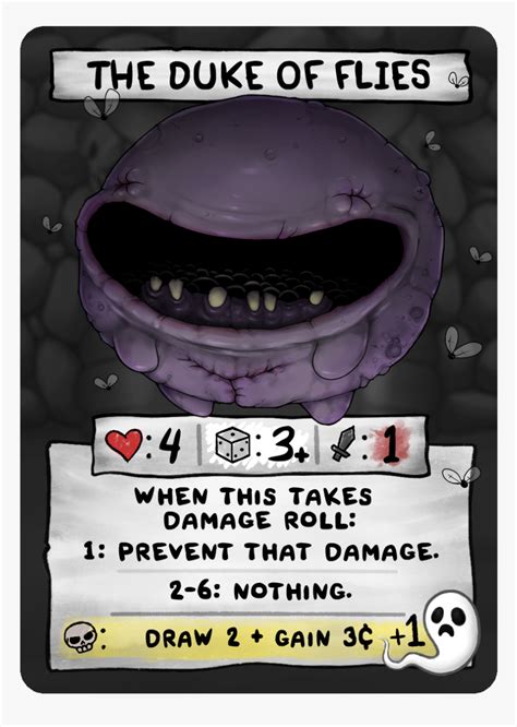 Duke Of Flies Binding Of Isaac Four Souls Satan Hd Png Download
