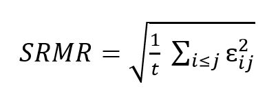 SRMR Standardized Root Mean Square Residual Analisi Statistica